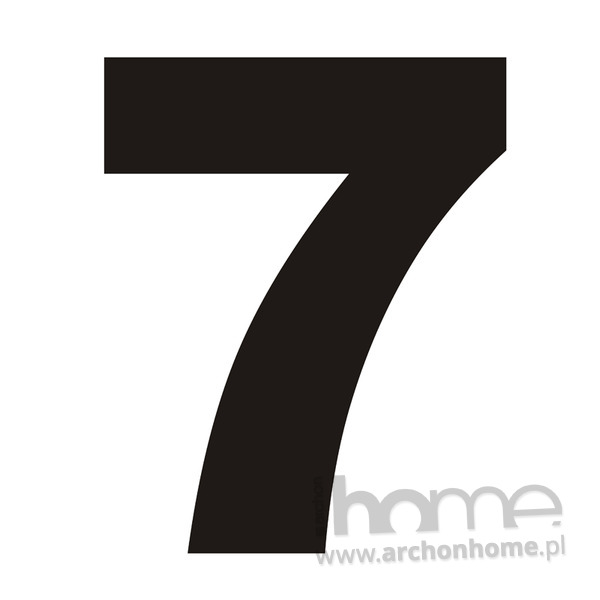 Numer na dom 7 czarny | ArchonHome meble, kominki ...